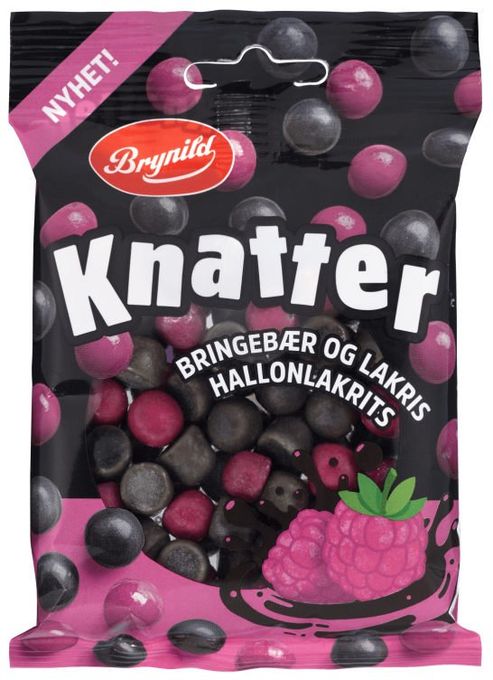 Knatter Bringebær & Lakris 80g - Fruchtige Süßigkeit erleben ...