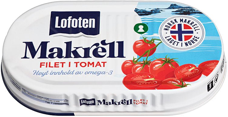 Makrell i Tomat Original 170g - Schmackhafte Lofoten Fische ...
