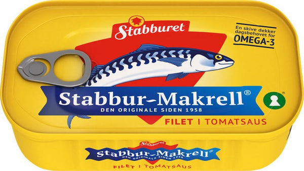 Stabbur Mackerel in Tomato 110g - Hearty Fish Delight – NorwegianShop24